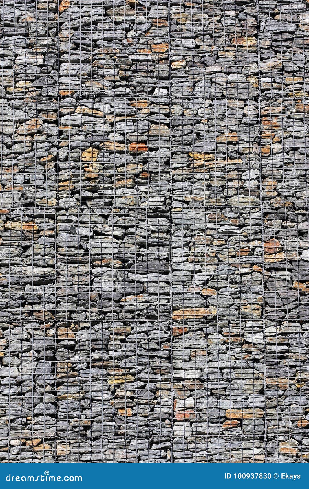 Solid Mesh stone wall 4 stock photo. Image of retainer - 100937830