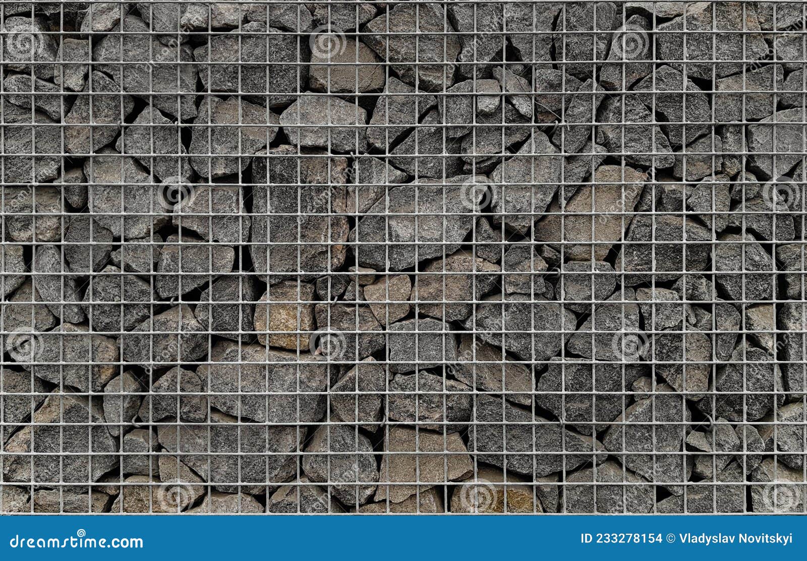 Gabion Retaining Wall With Mesh Wire Stone Basket Royalty-Free Stock ...