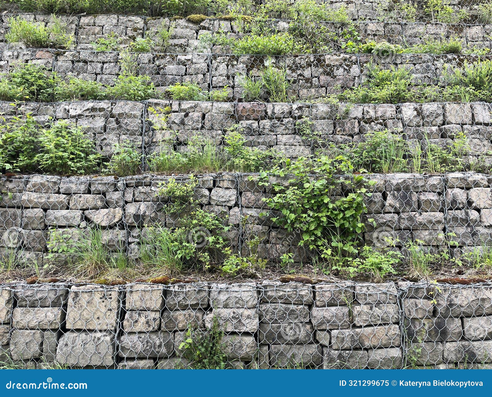 Gabion Retaining Wall Made of Gabion Baskets with Gabion Stones ...