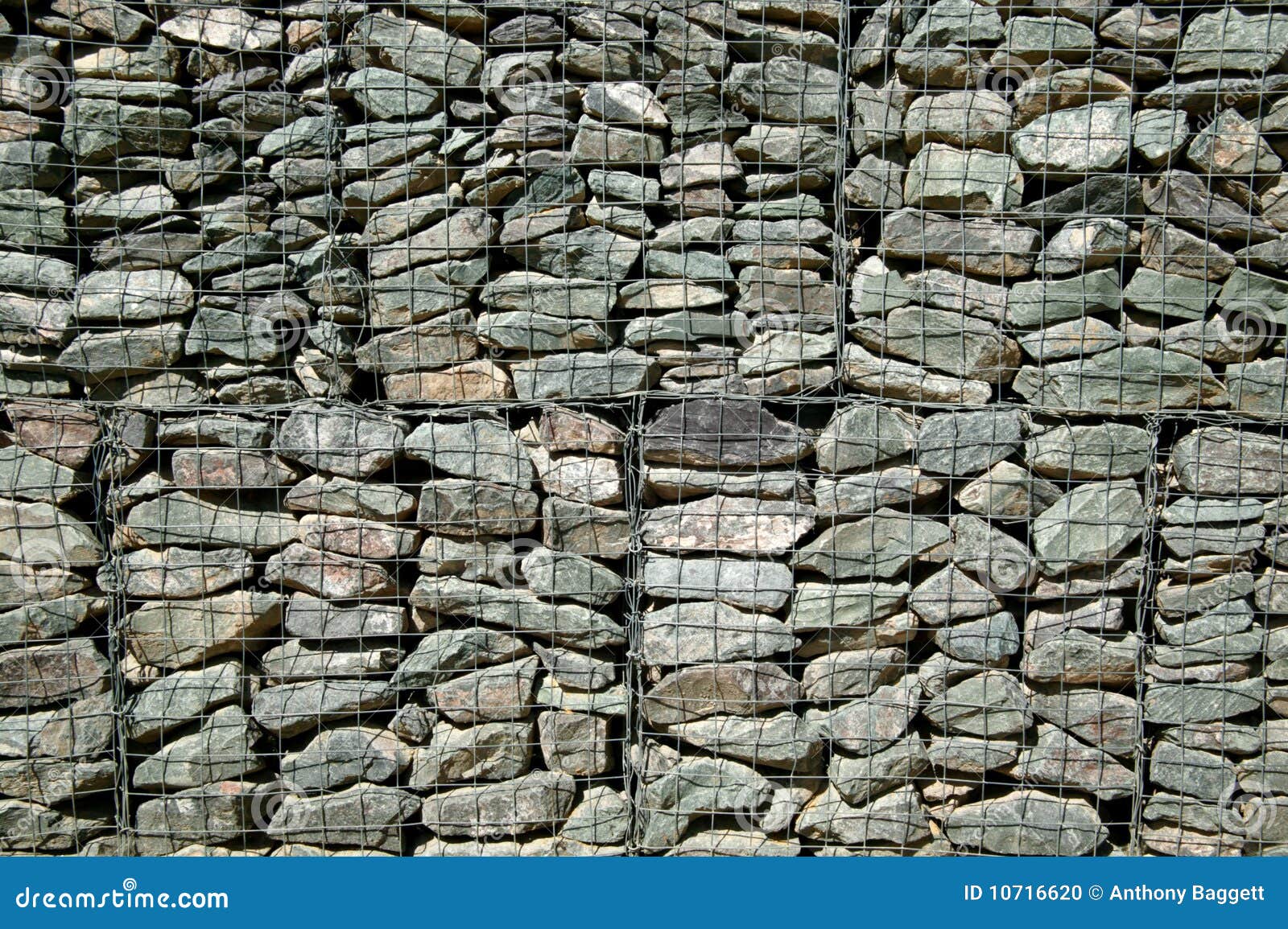 Gabion Wall Background stock photo. Image of retaining - 10716620