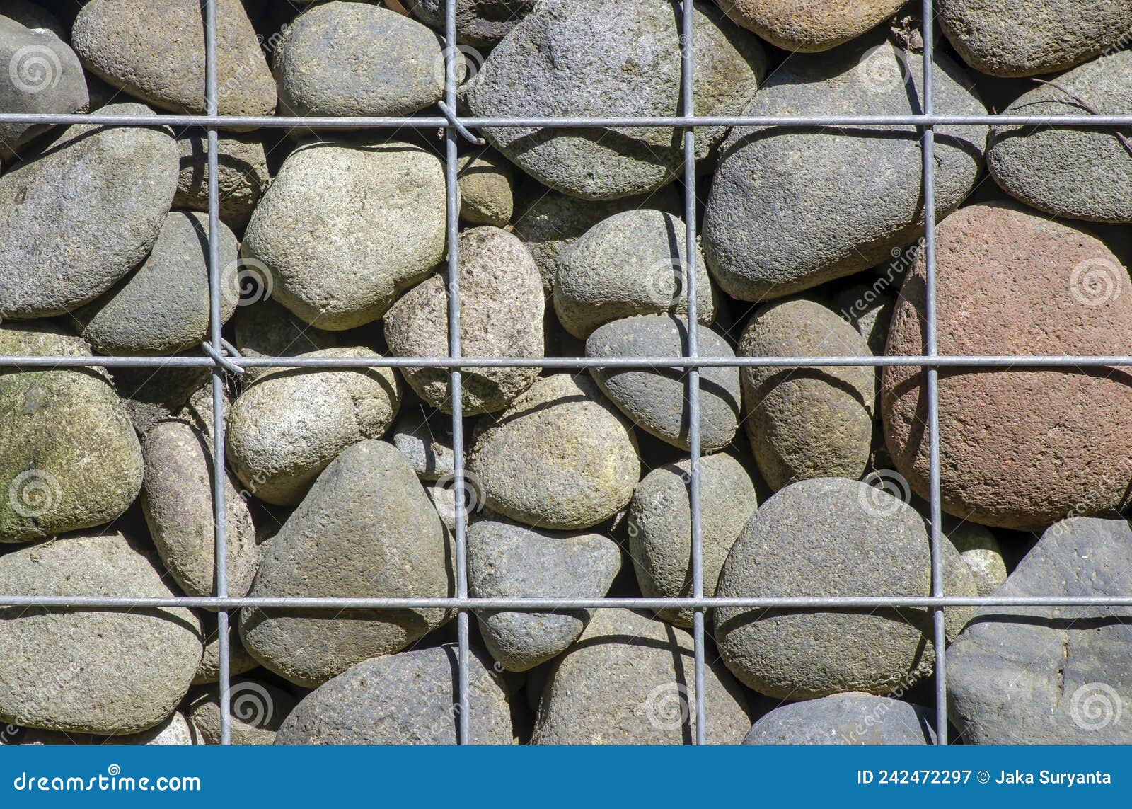 Gabion Wall Cages Stones Texture Background Stock Image - Image of ...