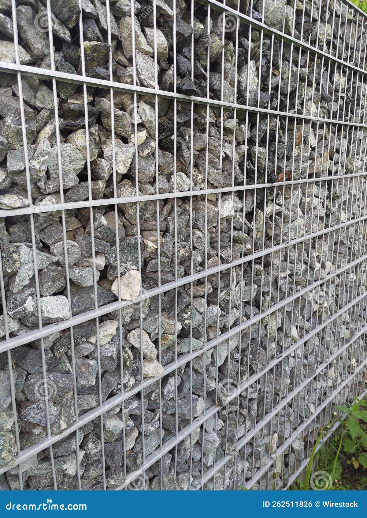 Gabion Wall Filled with Stones Stock Photo - Image of wall, abstract ...