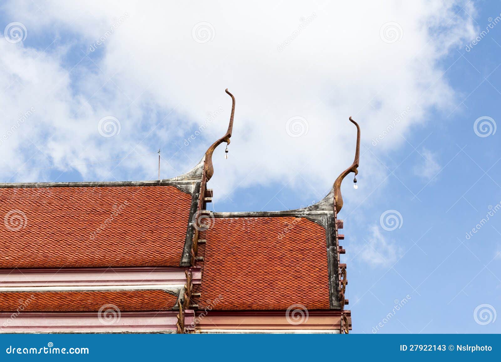 Gable apex of Thai temple stock image. Image of roof - 27922143