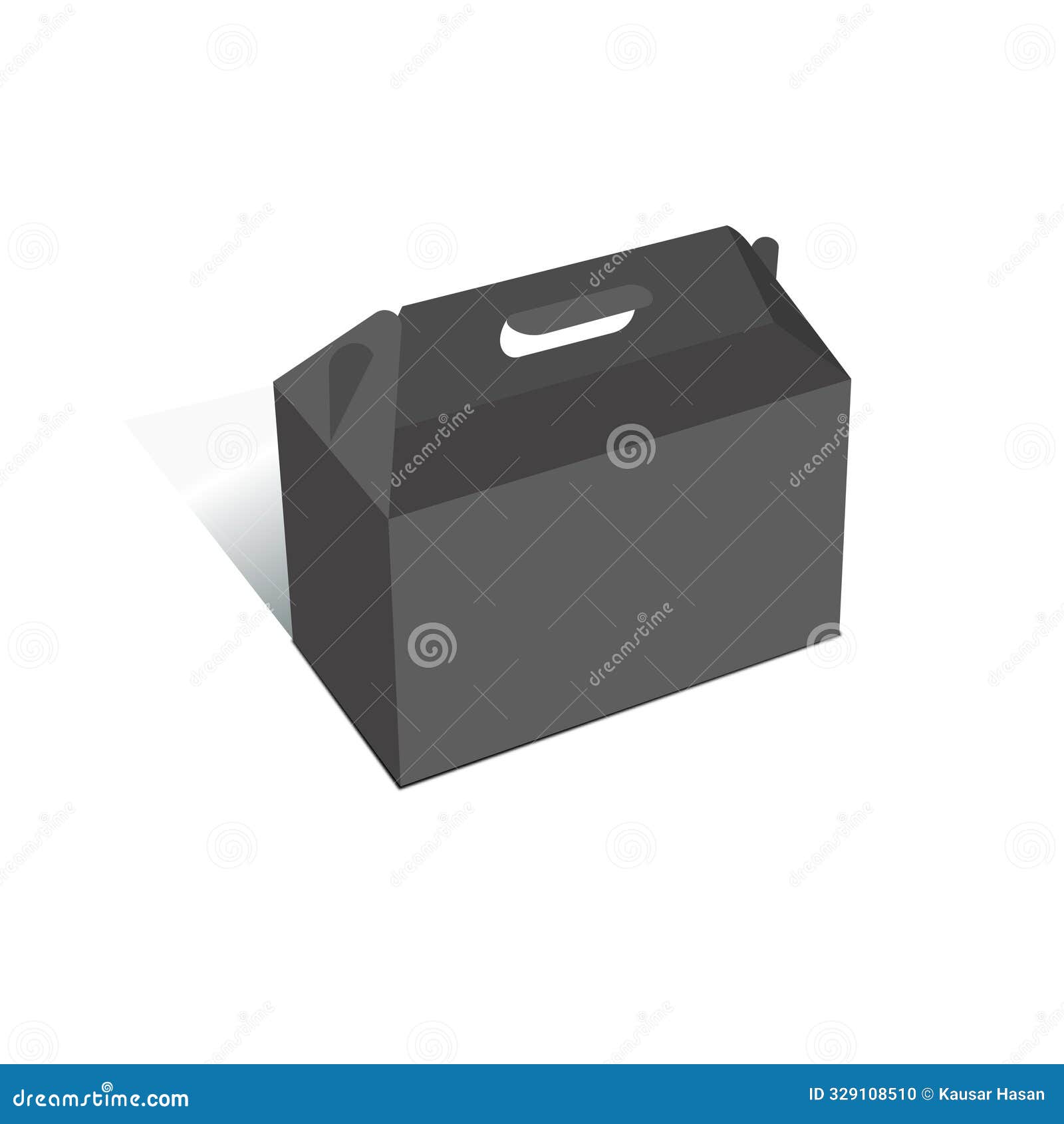 Gable Auto Lock Box Dieline Template, Vector Design Stock Vector ...