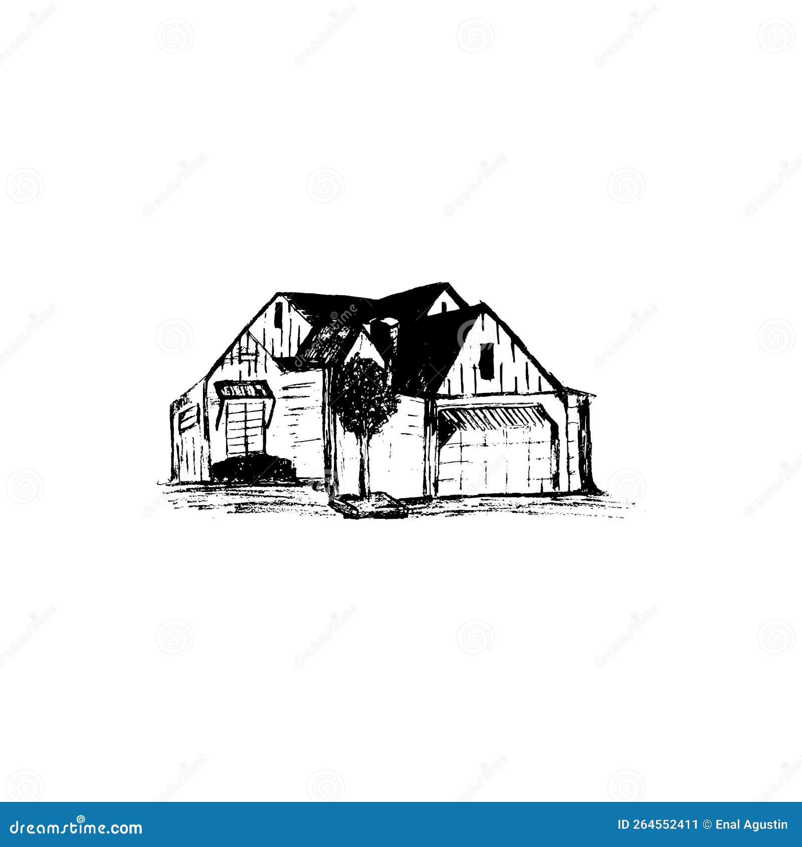 Gable Home Building Vintage Classic Logo Design Stock Vector ...