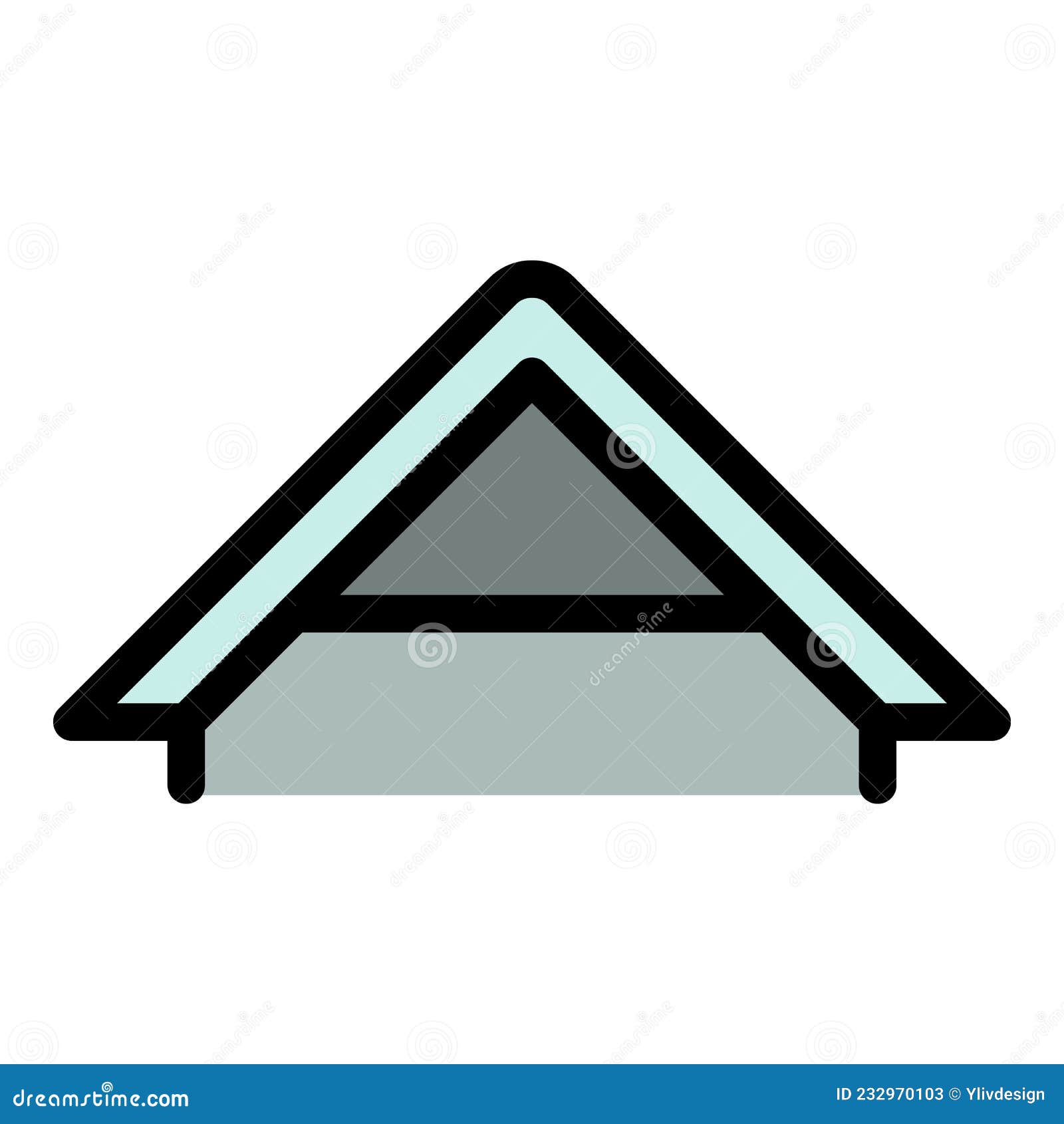 Gable Roof Icon Color Outline Vector Royalty-Free Stock Photo ...