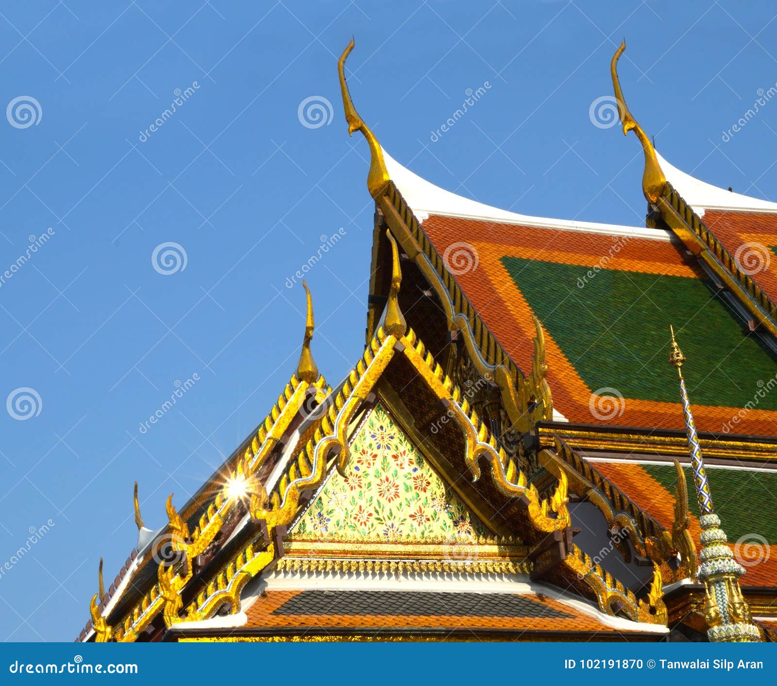 Gable Roof of the Thai Public Temple 0361 Stock Photo - Image of temple ...