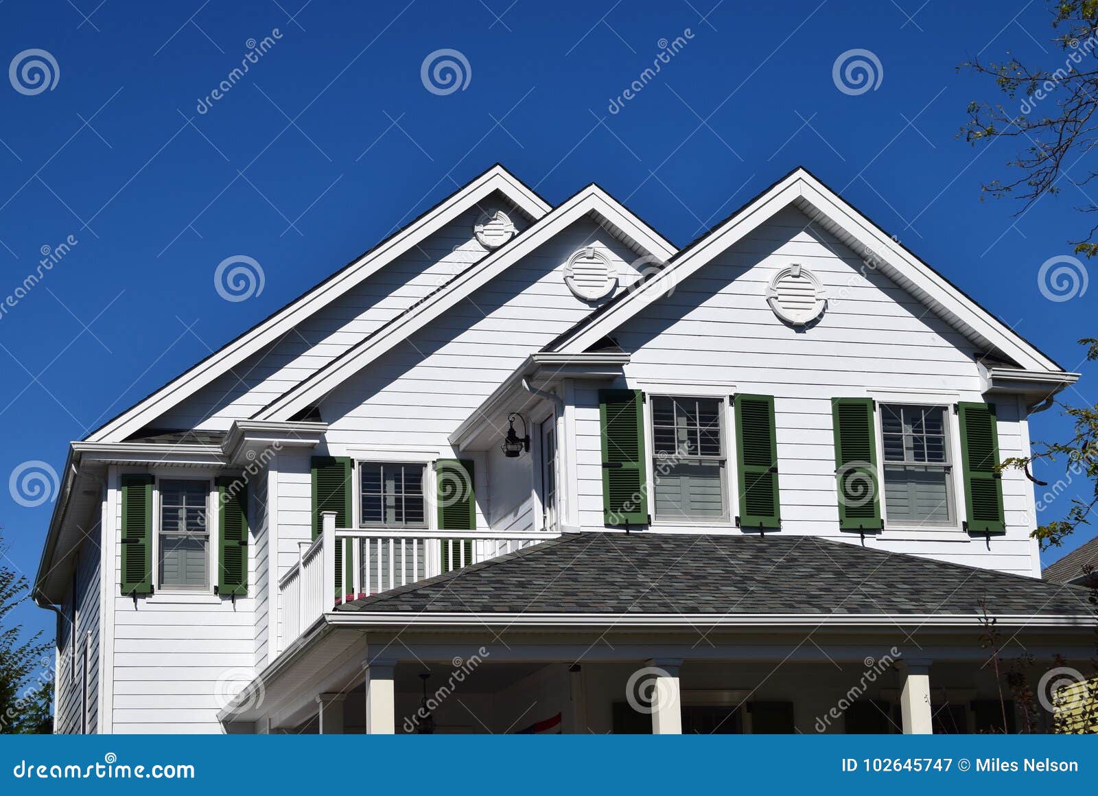 Gable Style Roof on House in Cape May, New Jersey Stock Image - Image ...