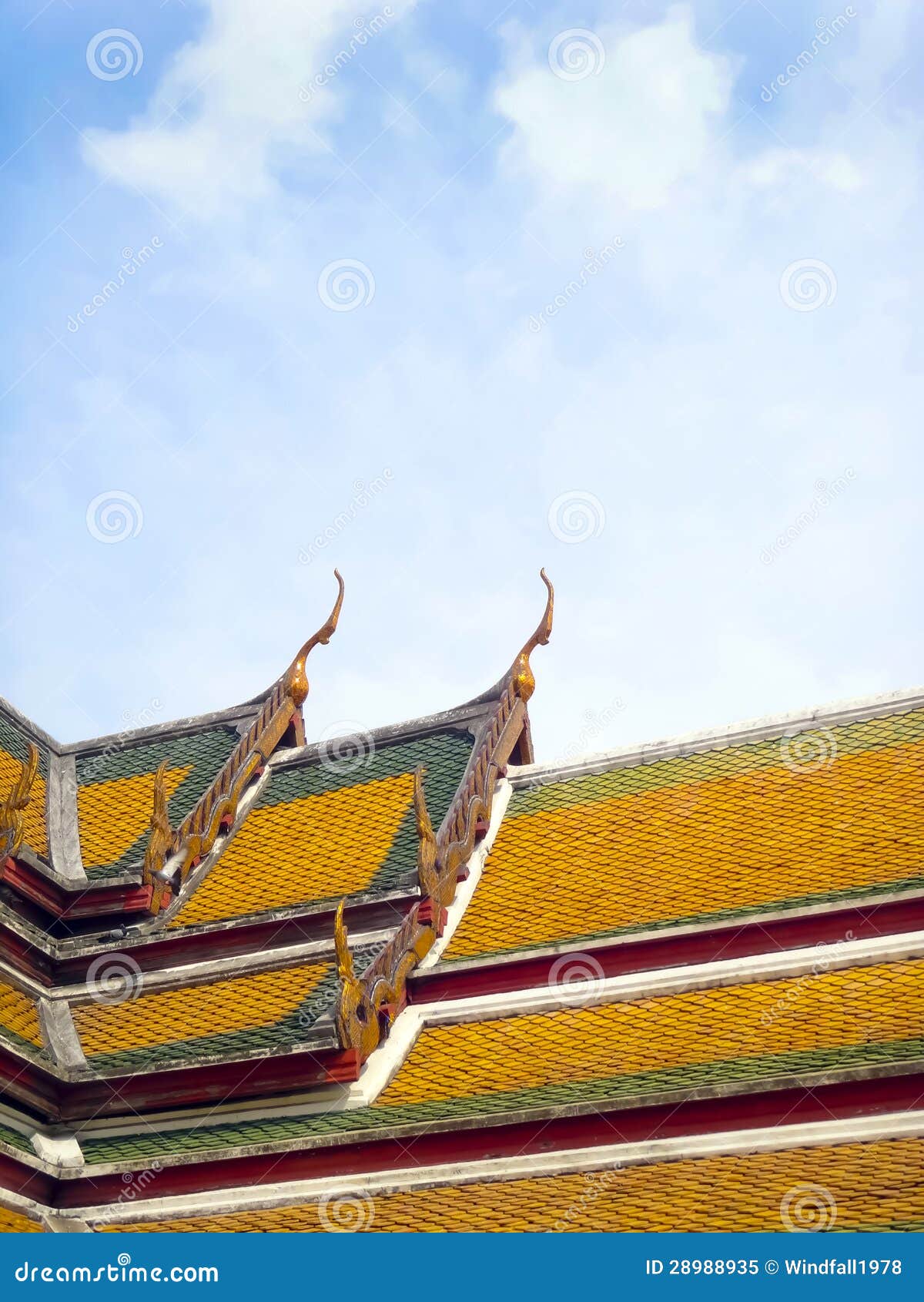 Gable of Thai Temple and Colorful Roof Stock Image - Image of building ...