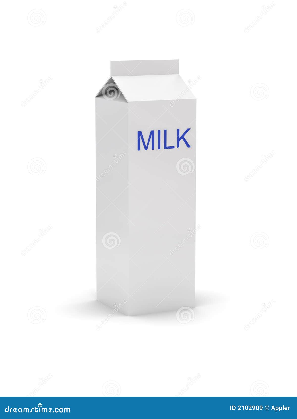 Gable Top Carton with a Label - Milk Stock Illustration - Illustration ...