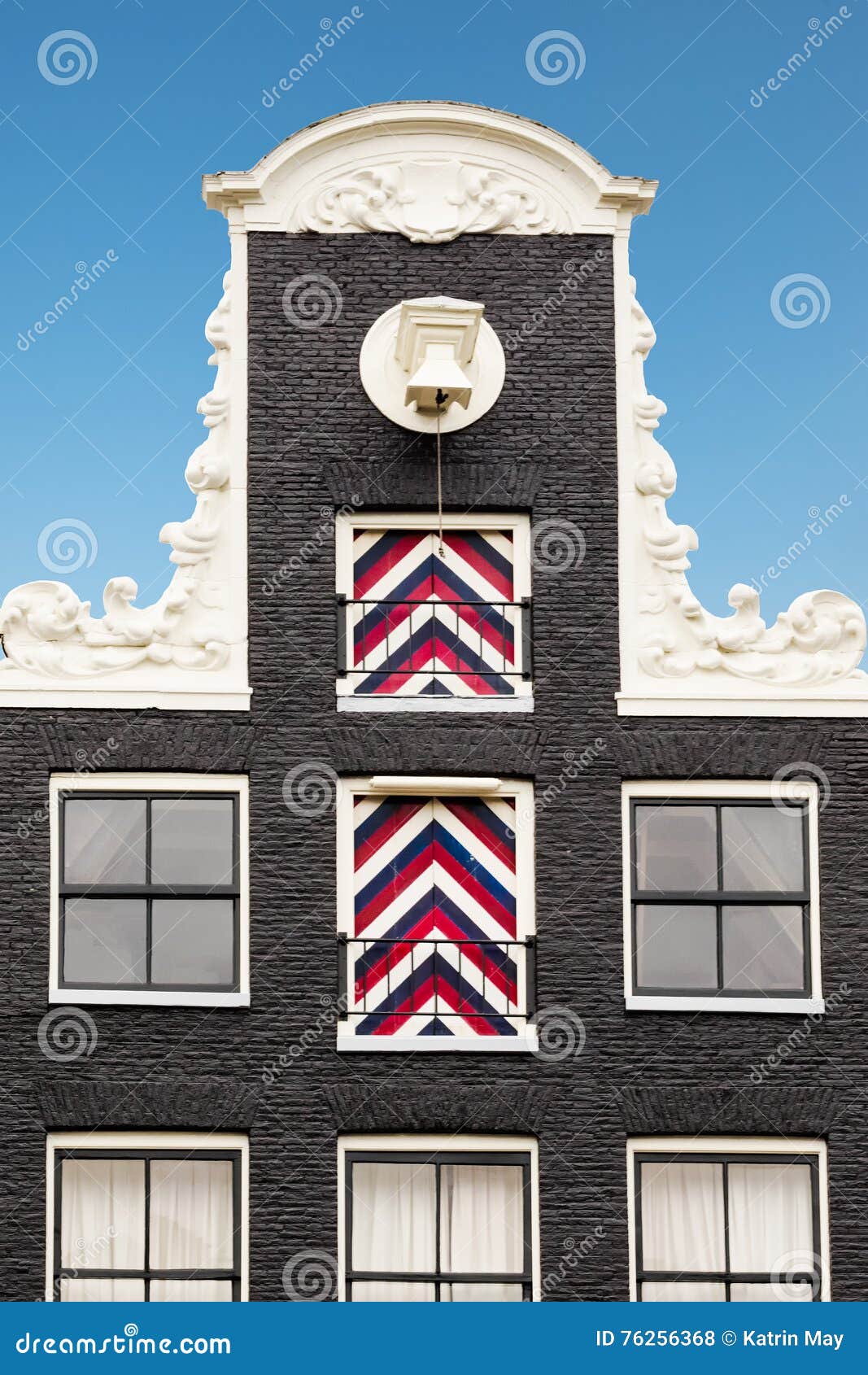 Gable of Typical Dutch House in Amsterdam Stock Photo - Image of ...
