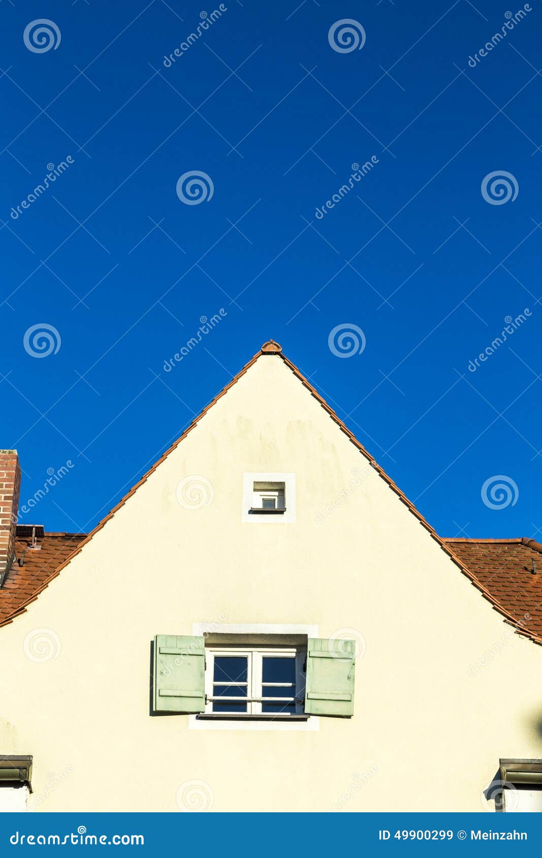 Gable with window stock image. Image of estate, family - 49900299