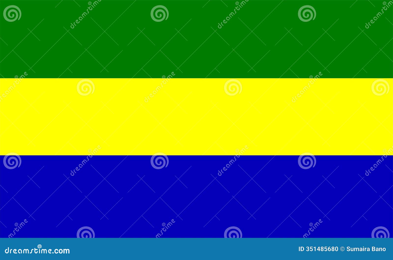 Gabon Flag Design stock vector. Illustration of celebrate - 351485680