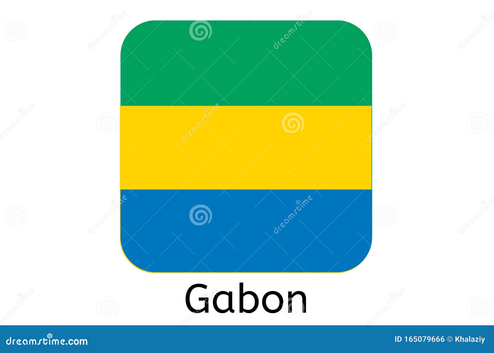 Gabon Flag Icon, Gabon Country Flag Vector Illustration Stock Vector ...