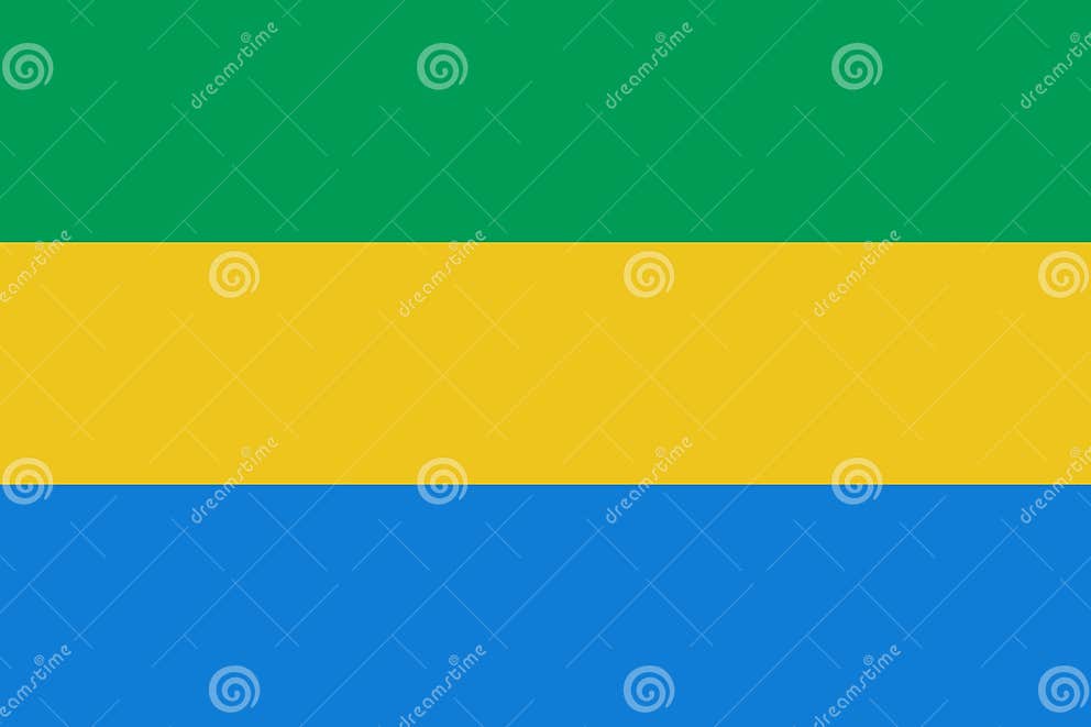 Gabon Flag Pattern Background. Realistic National Flag Design Stock ...