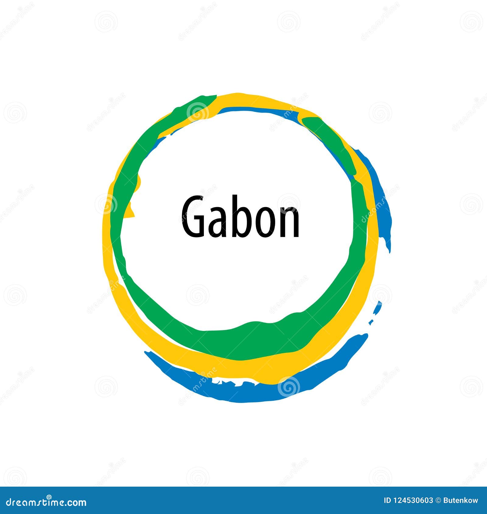 Gabon Flag, Vector Illustration Stock Illustration - Illustration of ...