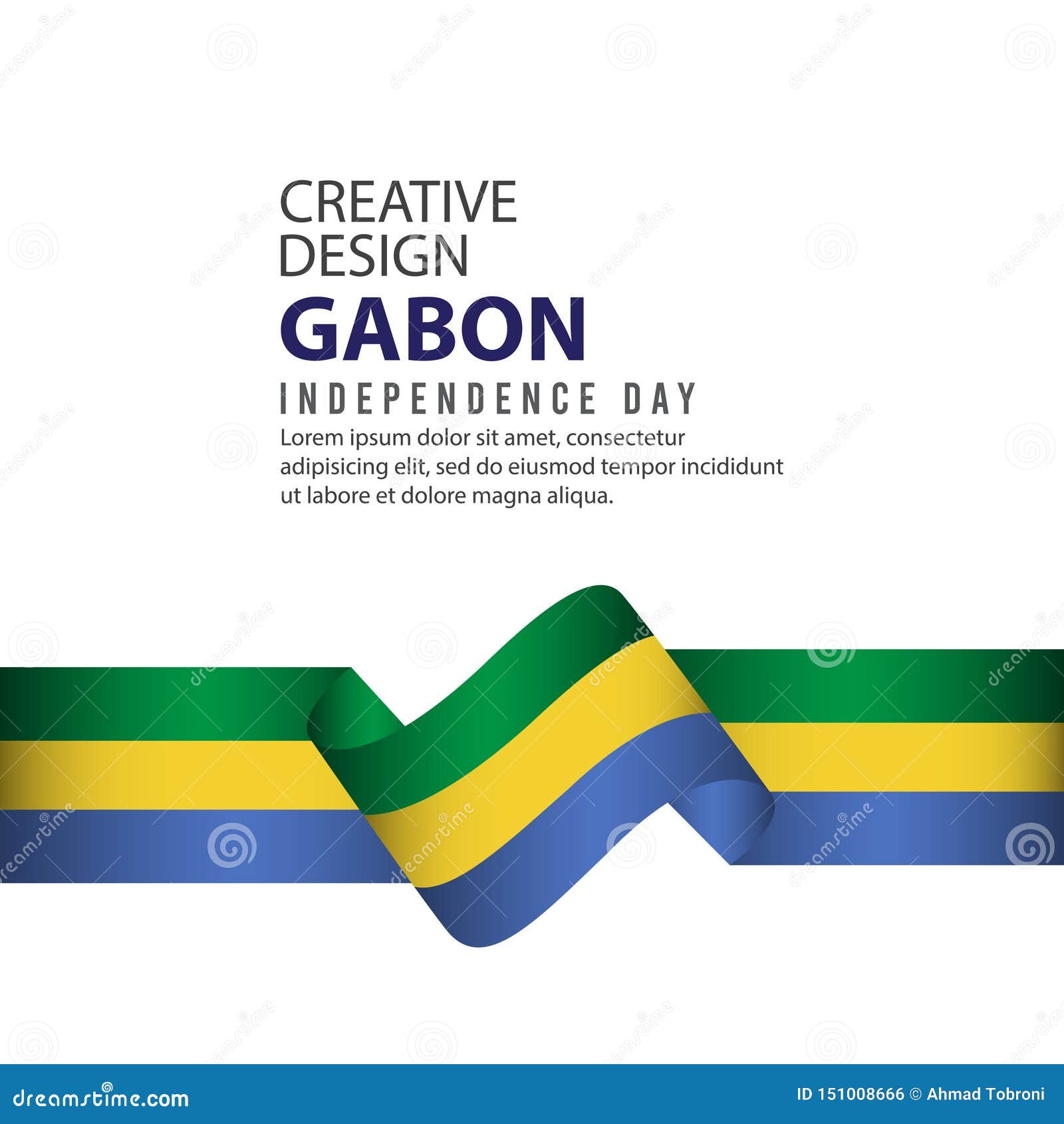 Gabon Independence Day Celebration Creative Design Illustration Vector ...