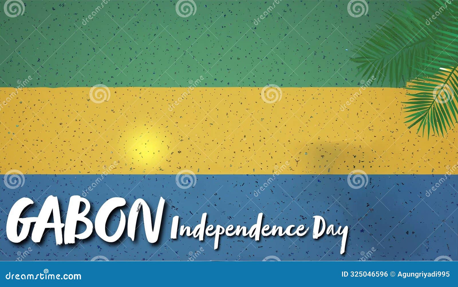Gabon Independence Day Poster Design with Gabon Flag Stock Illustration ...