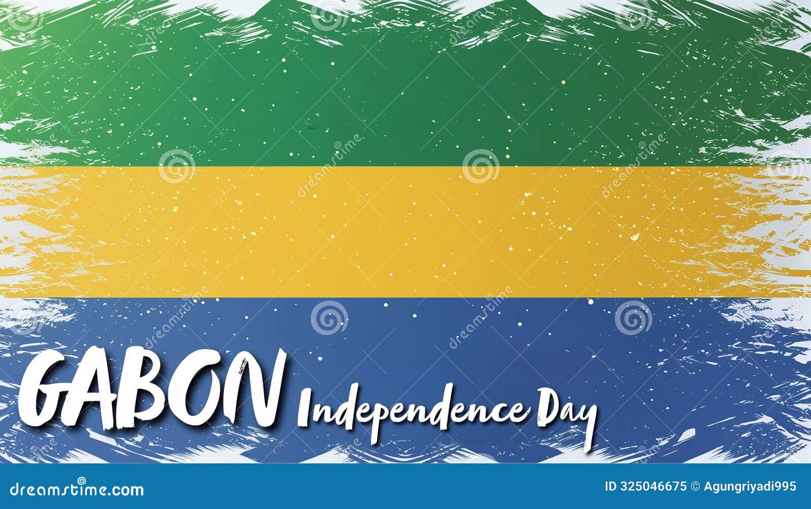 Gabon Independence Day Poster Design with Gabon Flag Stock Illustration ...