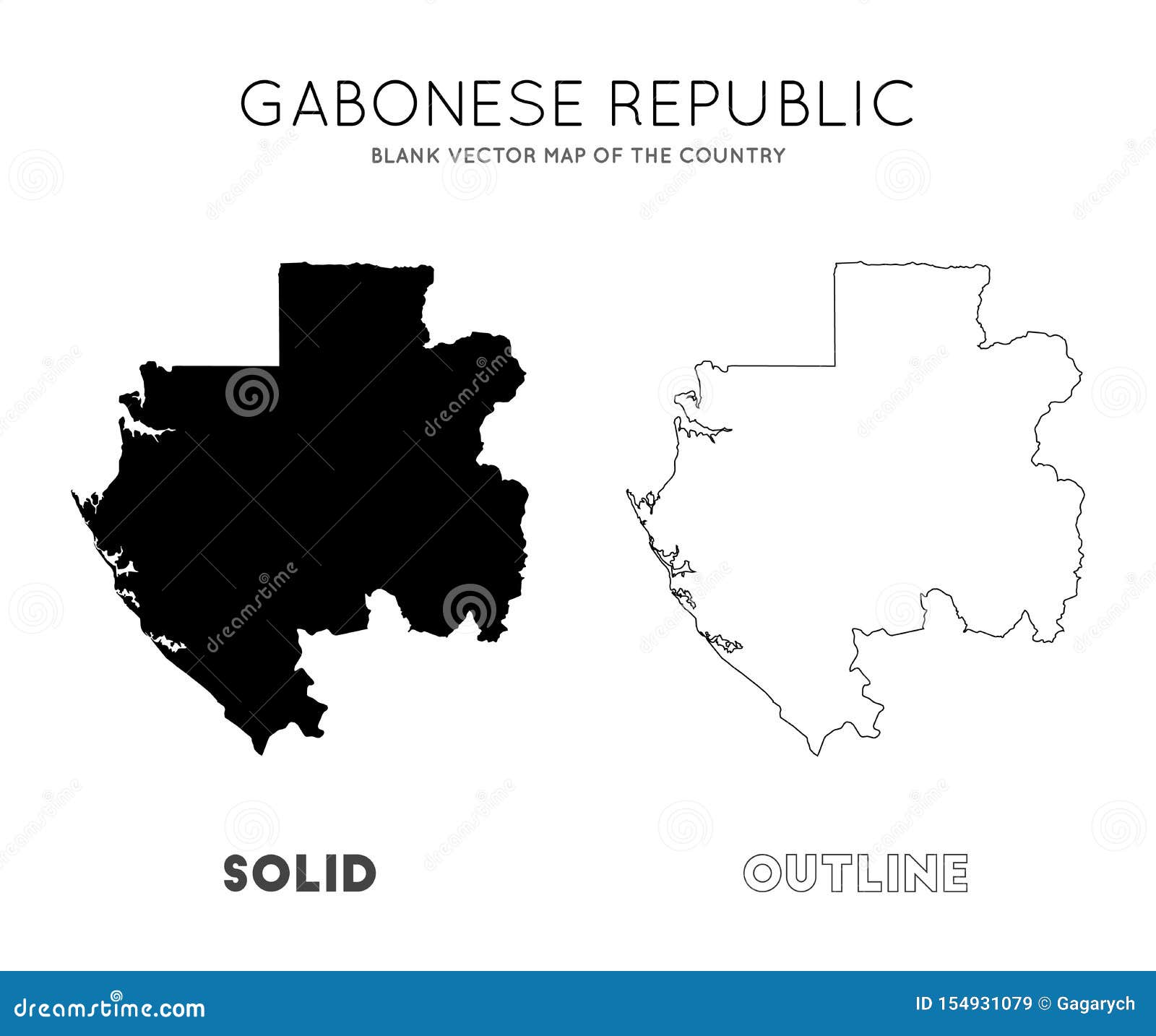 Gabon map. stock vector. Illustration of design, geography - 154931079