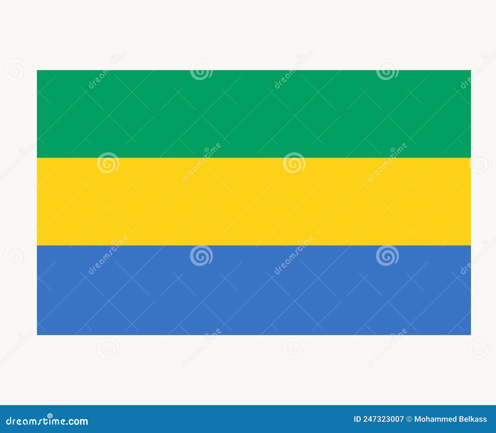 Gabon Flag National Africa Emblem Symbol Icon Vector Stock Illustration ...