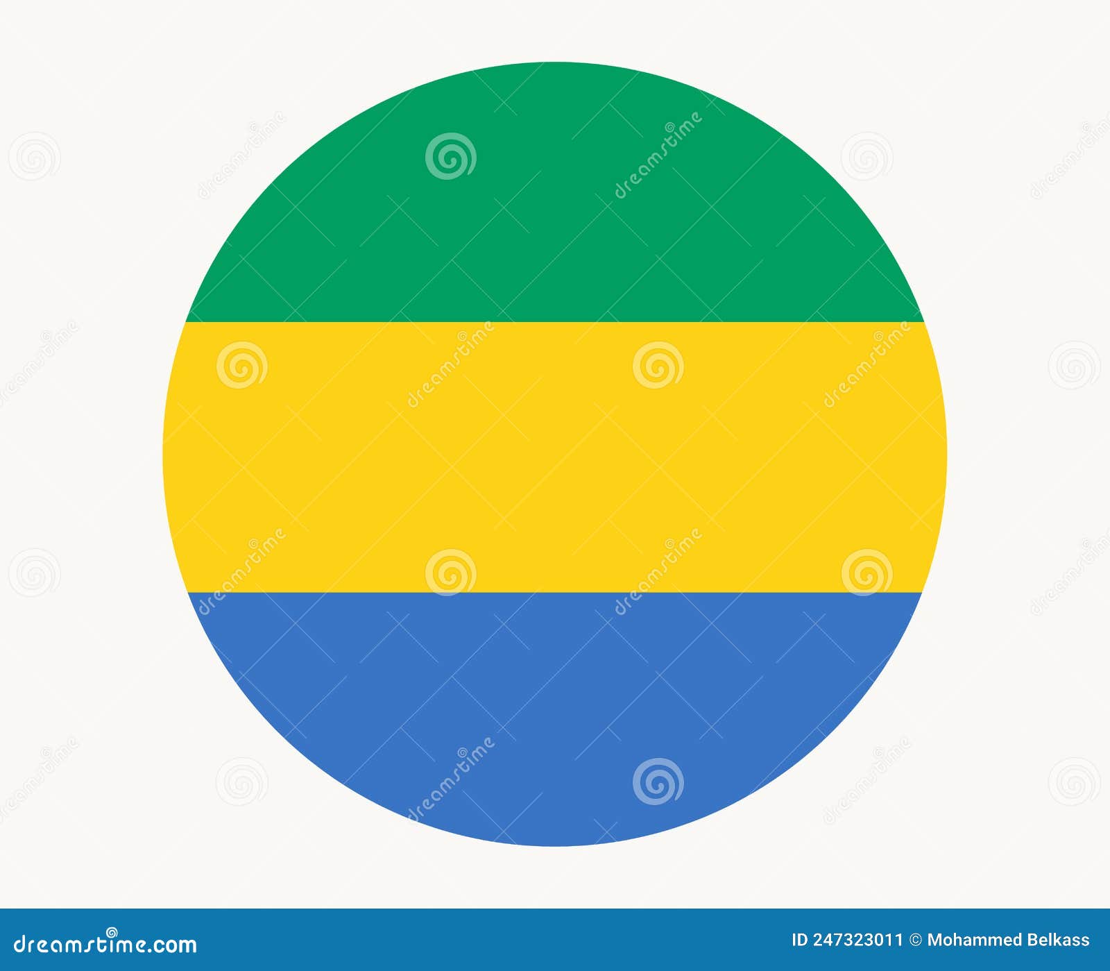 Gabon Flag National Africa Emblem Icon Vector Stock Illustration ...