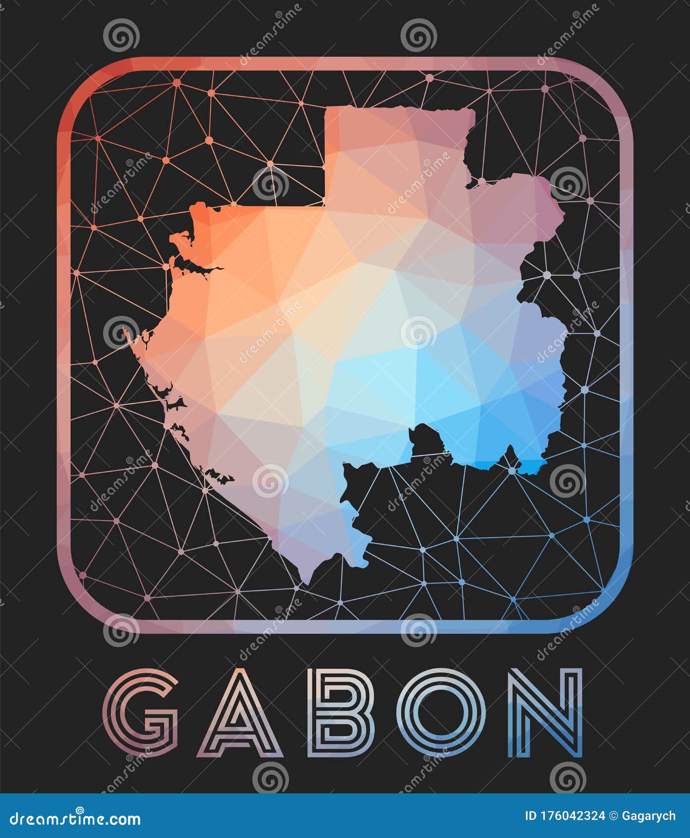 Gabon Map Design Stock Vector Illustration Of Infographic 176042324