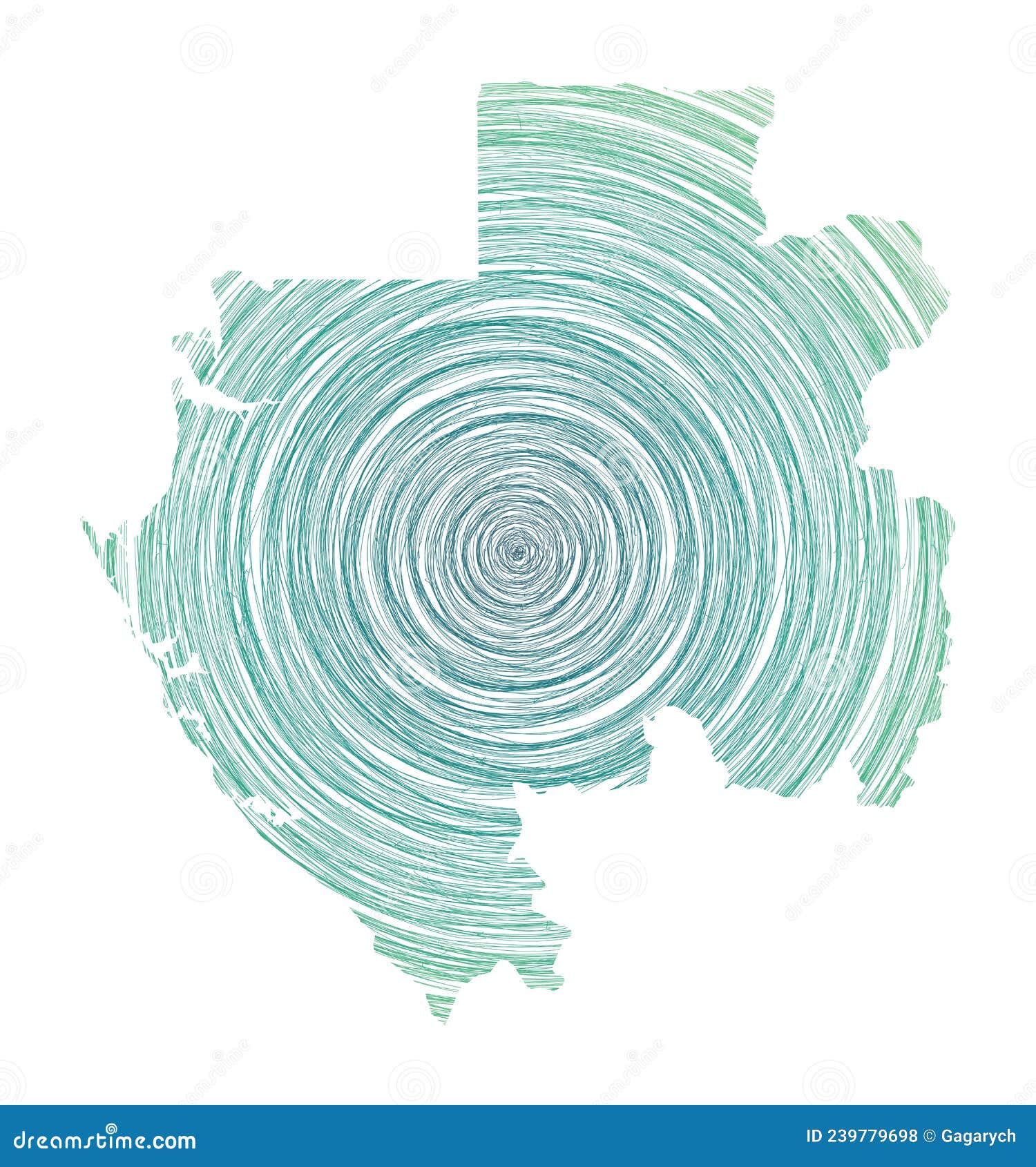 Gabon Map Filled with Concentric Circles. Stock Vector - Illustration ...