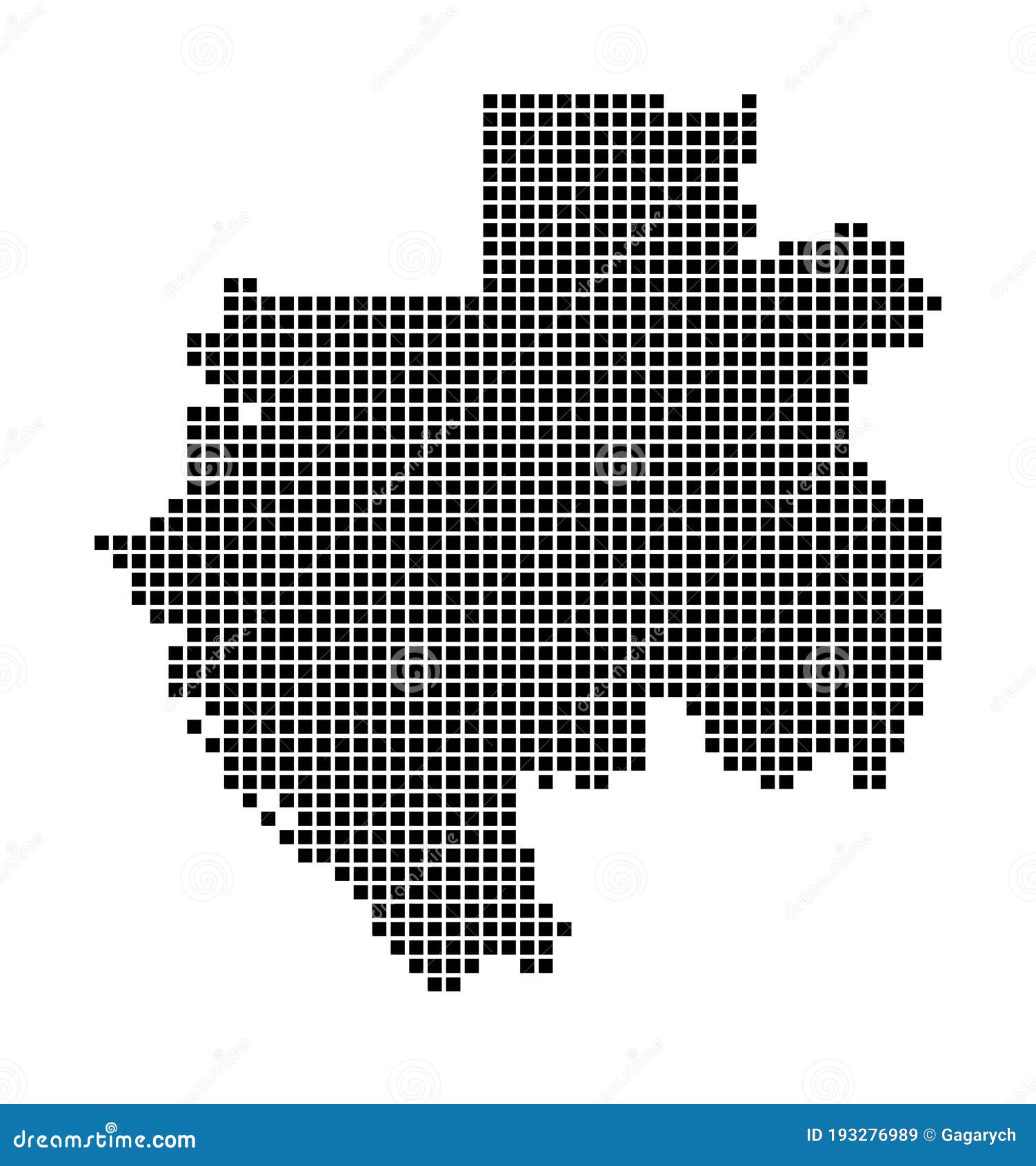 Pixel Map Of Gabon. Vector Dotted Map Of Gabon Isolated On White ...