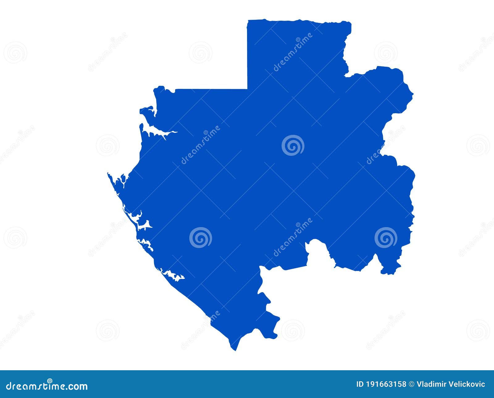 Gabon Map - State of the Gabonese Republic Stock Illustration ...