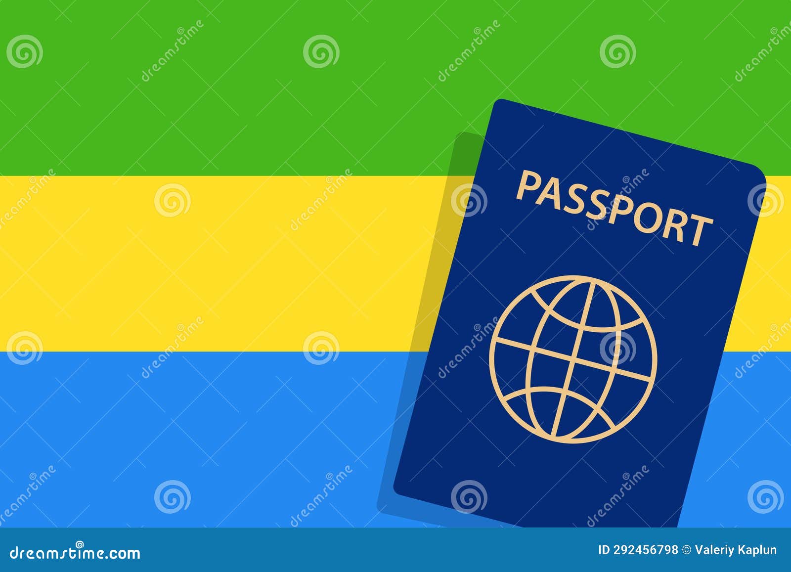 Gabonese Flag Set. Isolated Gabonese Flag On White Background Cartoon ...