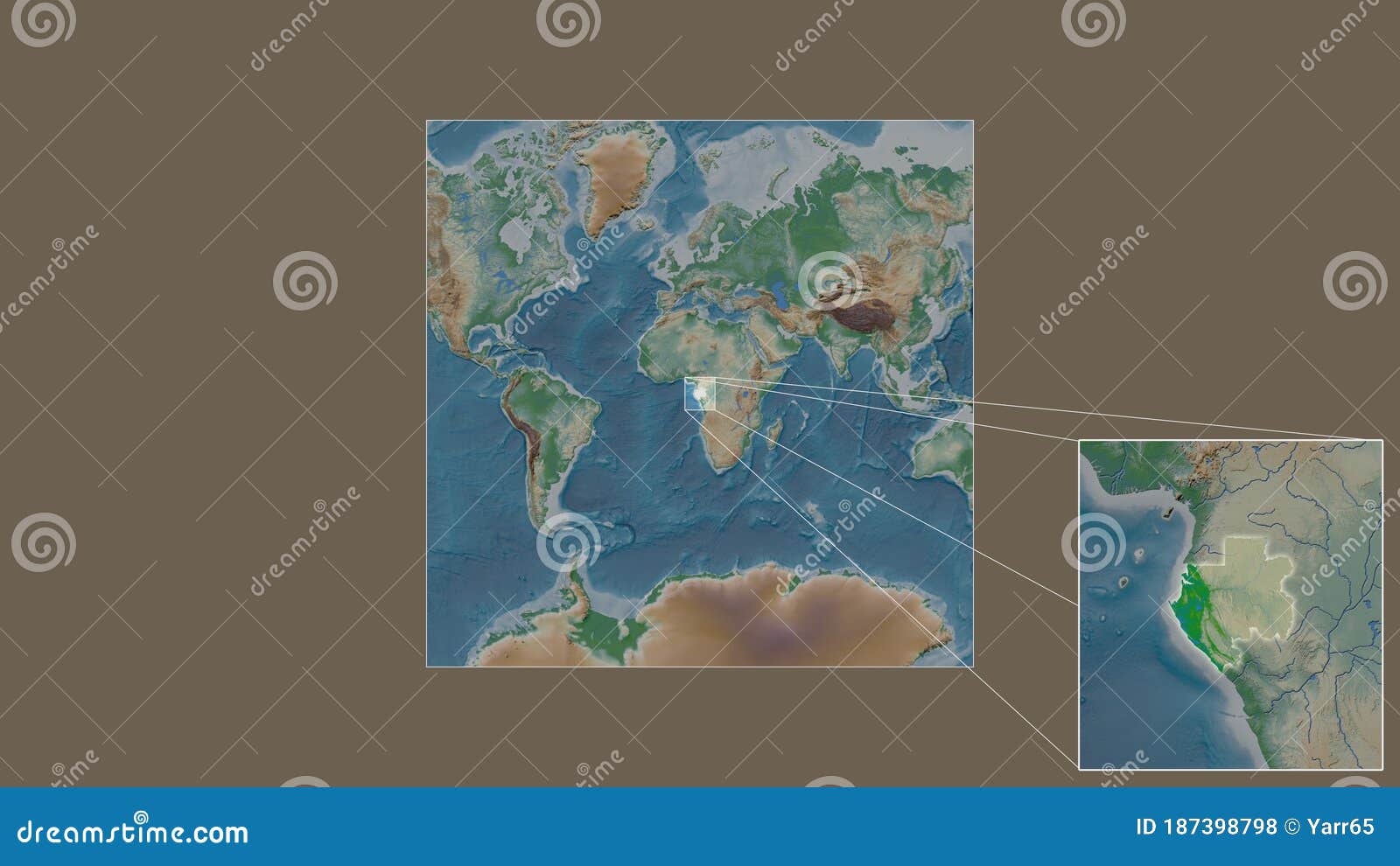Gabon - Physical. Area Extracted Stock Illustration - Illustration of ...