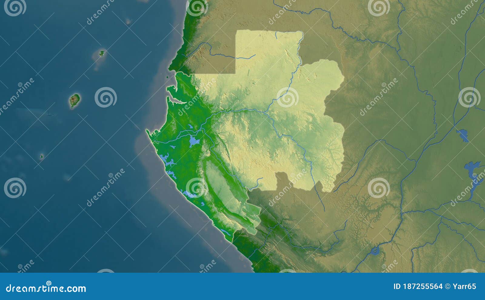 Gabon - Physical. Composition Stock Illustration - Illustration of ...