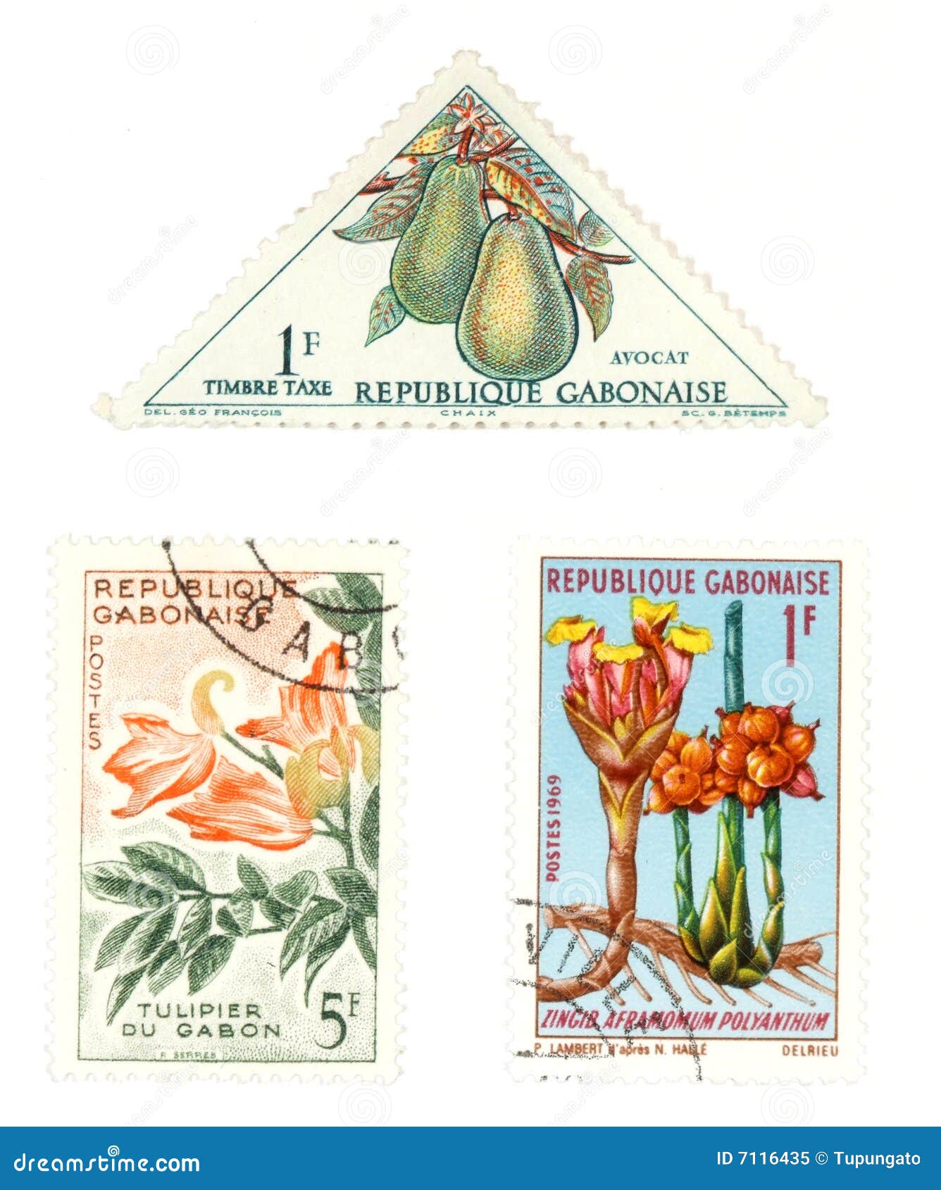 Gabon Post Stamps with Plants Editorial Image - Image of african ...