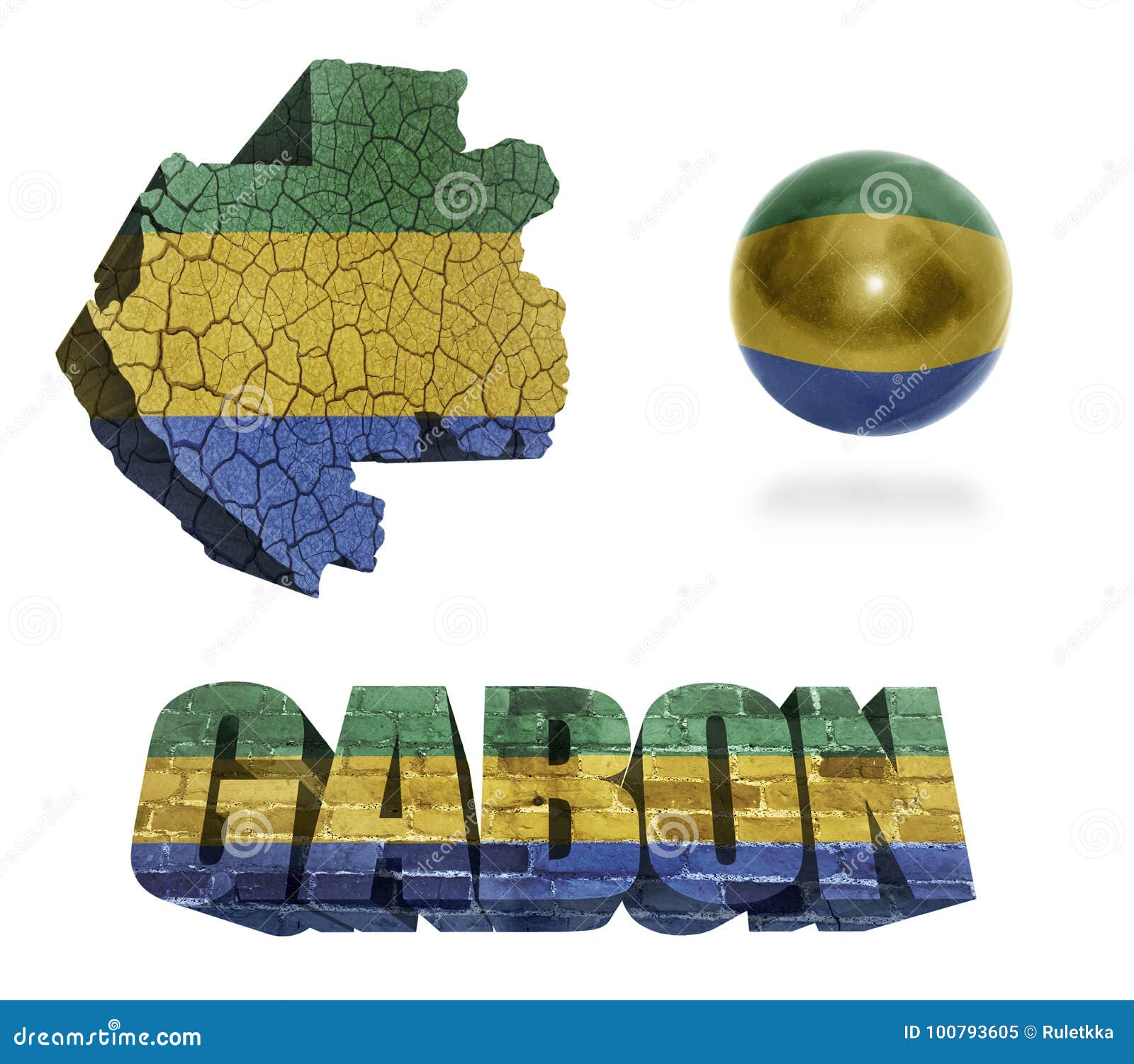 Gabon Symbols stock illustration. Illustration of east - 100793605