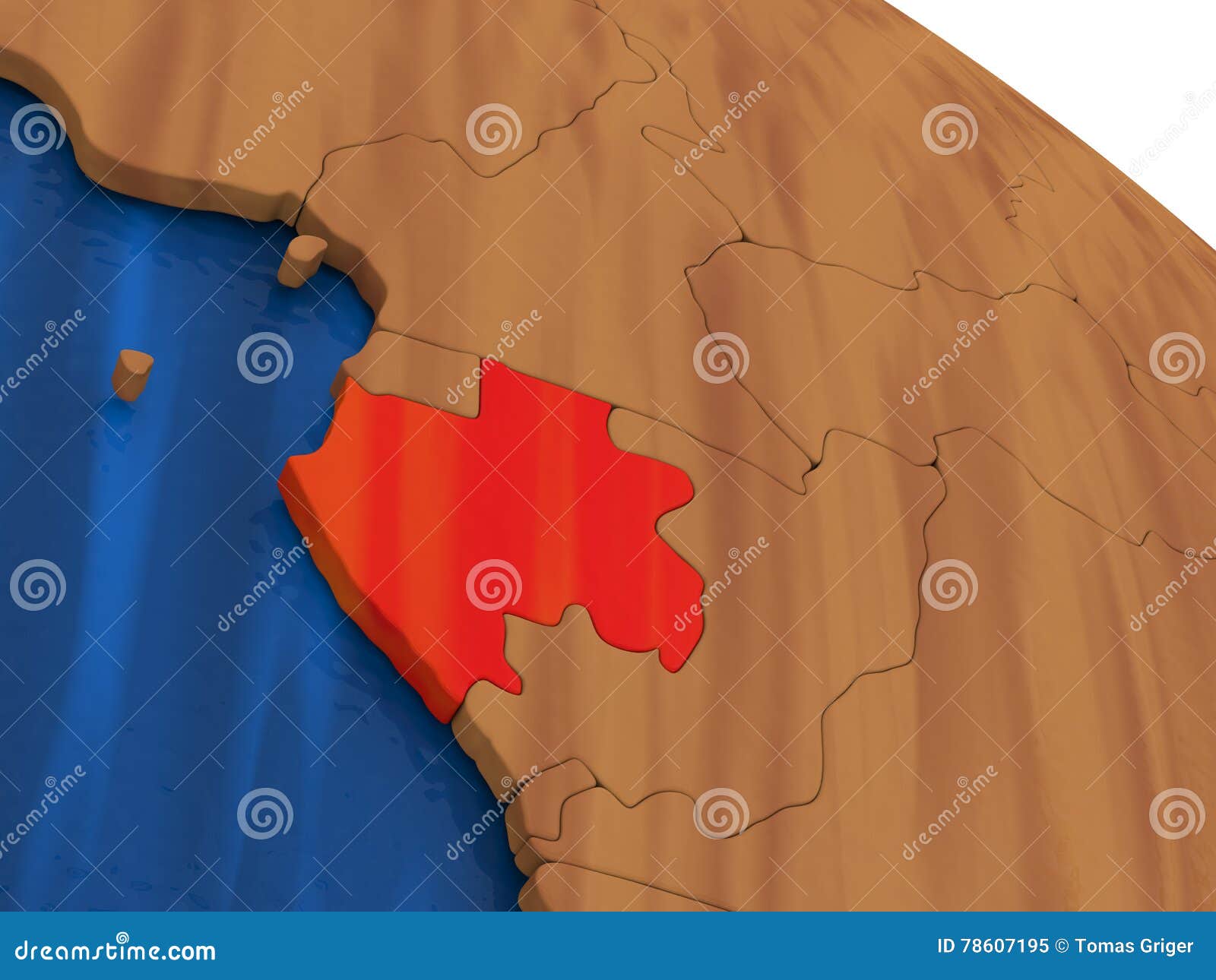 Gabon on wooden globe stock illustration. Illustration of diplomacy ...