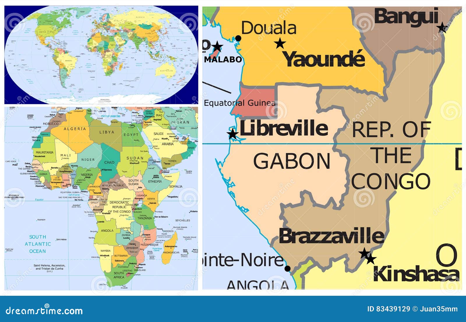 Gabon & World stock illustration. Illustration of african - 83439129