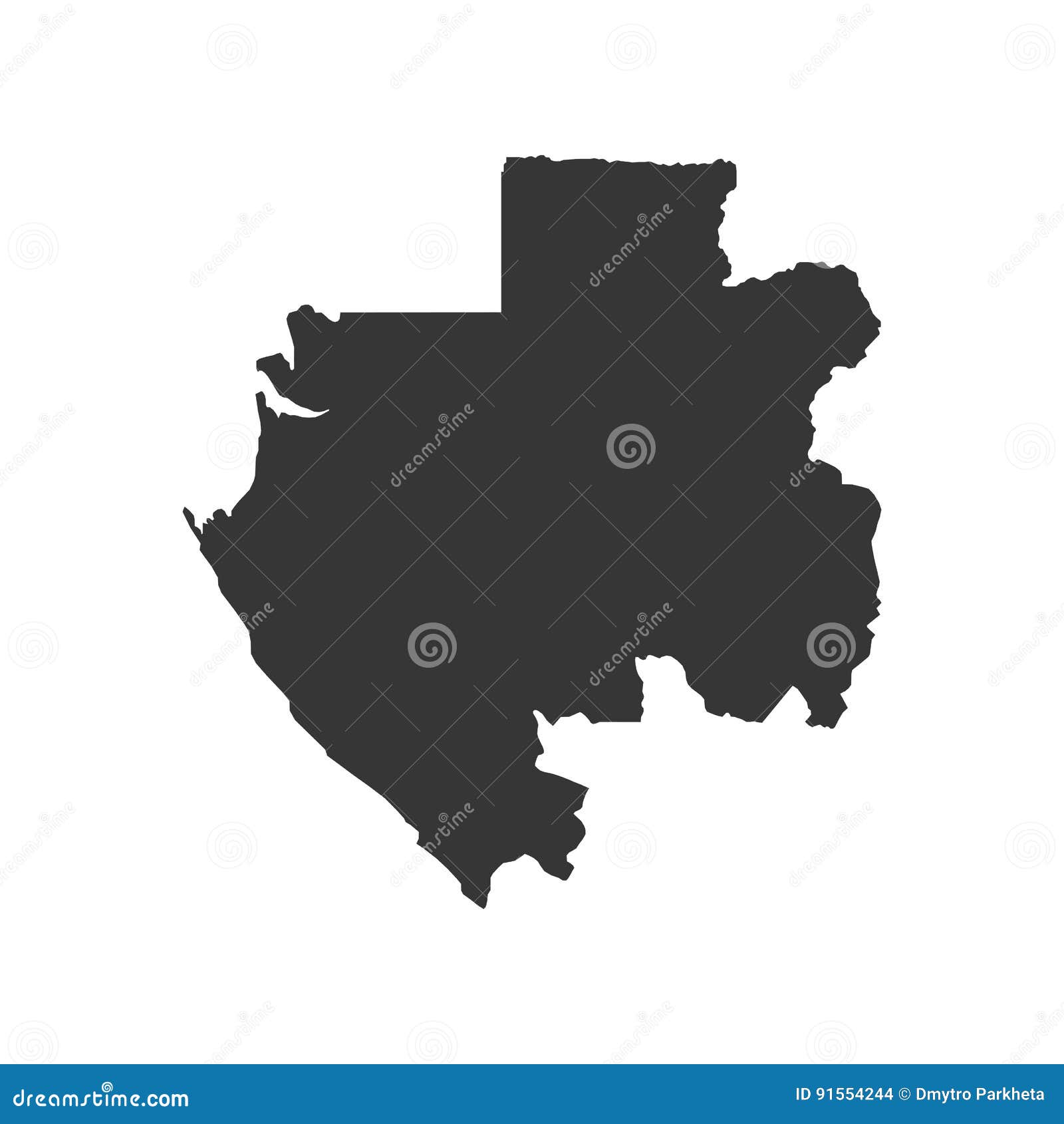 Gabonese Republic Map Vector Illustration | CartoonDealer.com #91554244