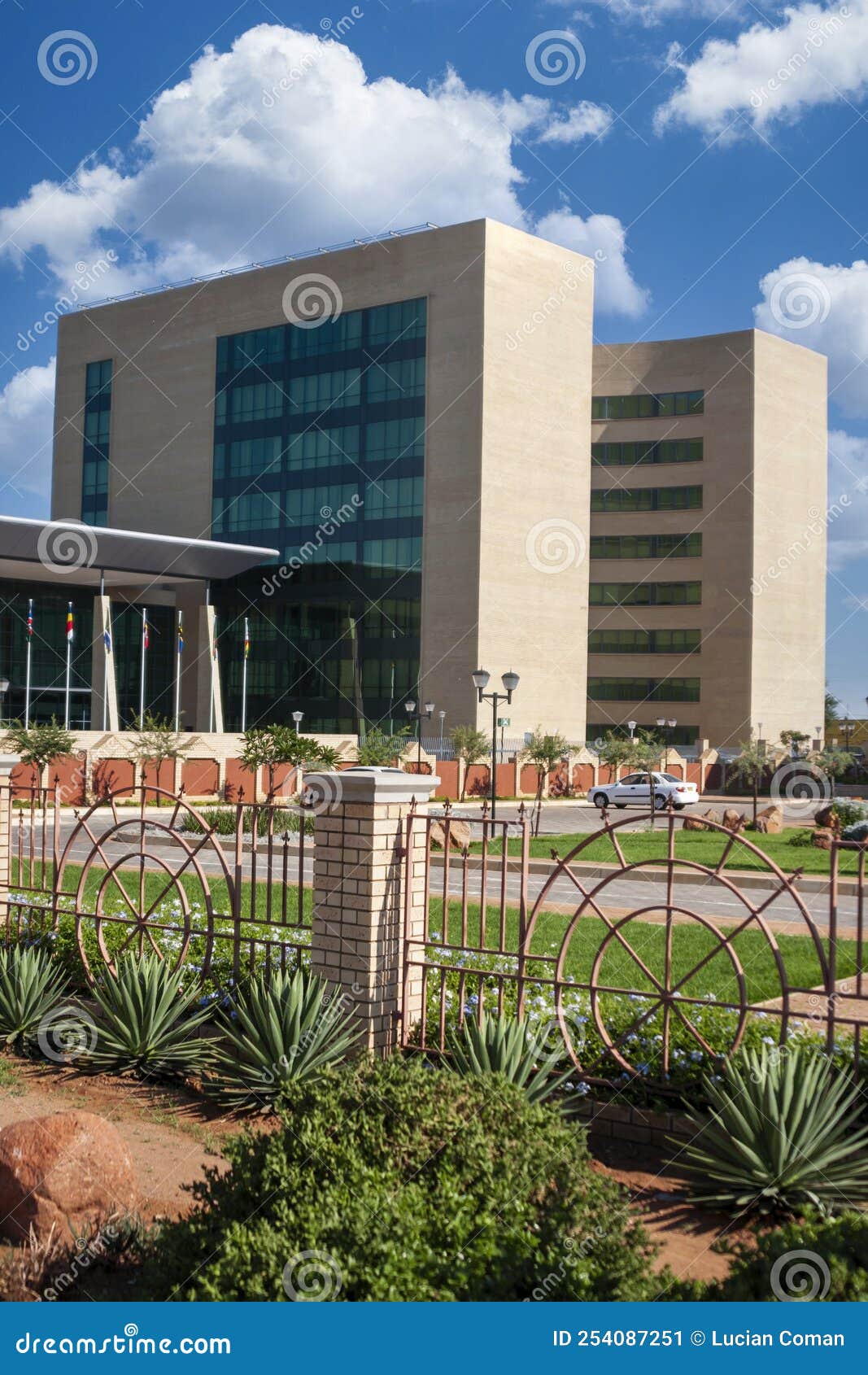 Gaborone city stock image. Image of flags, community - 254087251