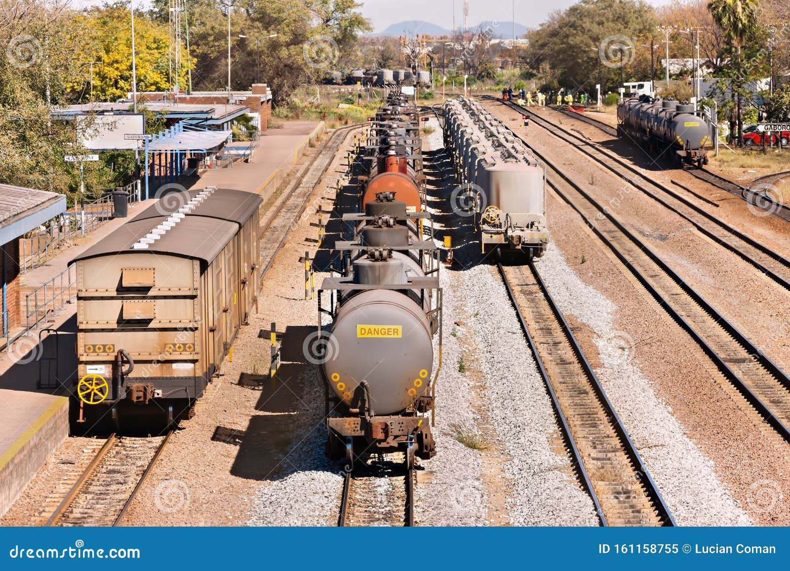 Gaborone Railway Station With Its Walk Over Bridge To The Railway ...