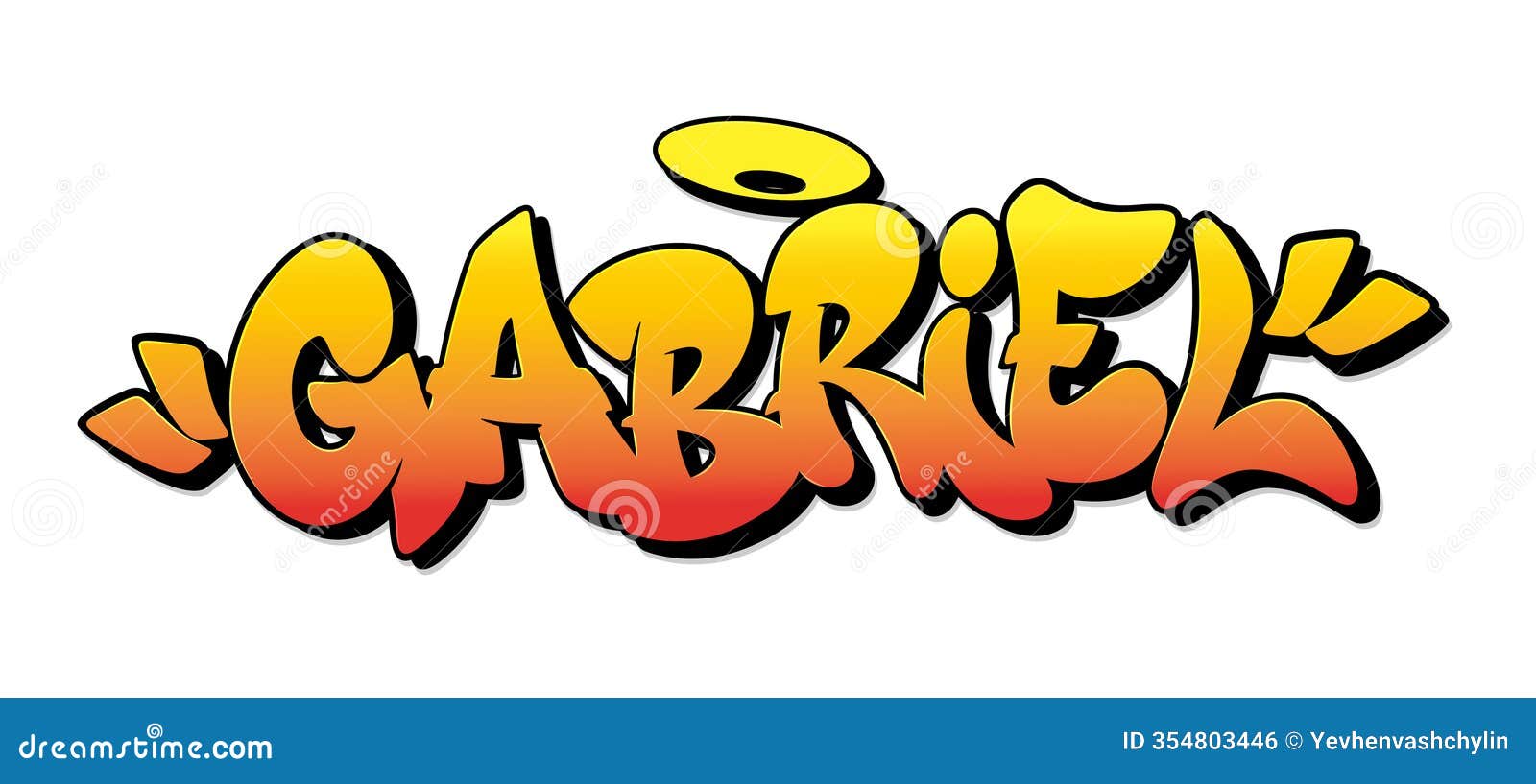 Gabriel Name In Graffiti Style. Vector Illustration. | CartoonDealer ...