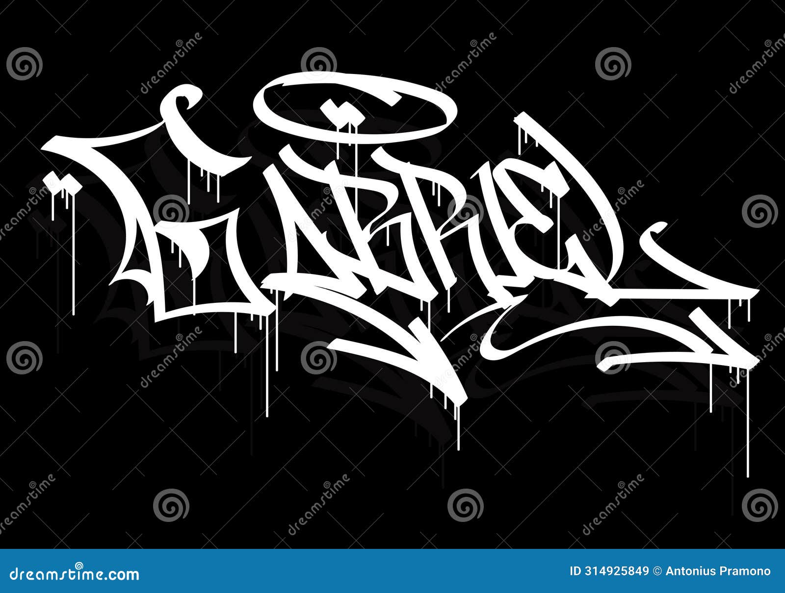 GABRIEL Word Graffiti Tag Style Stock Vector - Illustration of ...