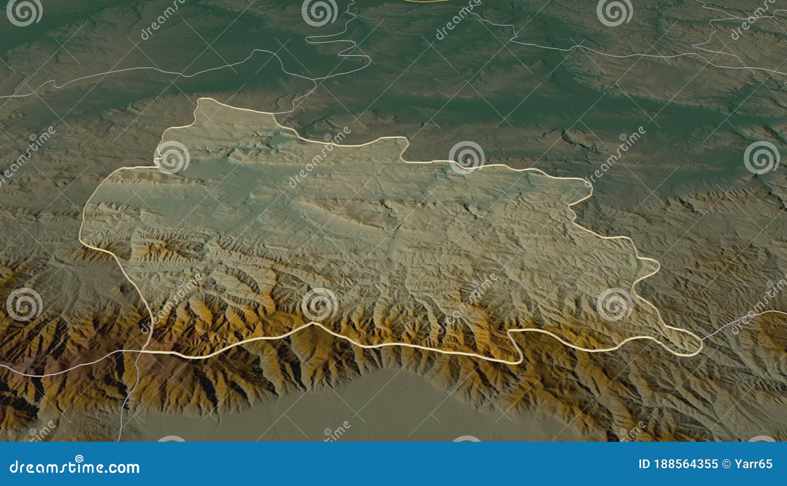 Gabrovo, Bulgaria - Outlined. Relief Stock Illustration - Illustration ...