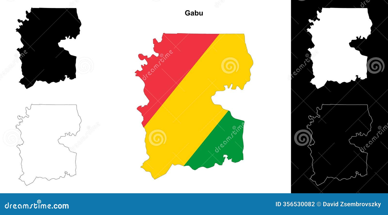 Gabu Region Of The Guinea-Bissau Vector Map | CartoonDealer.com #301745887
