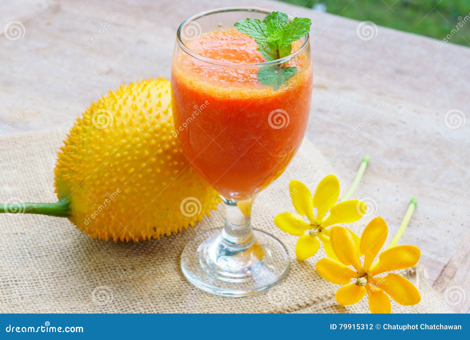Gac Fruit juice stock photo. Image of gourd, medicinal - 79915312