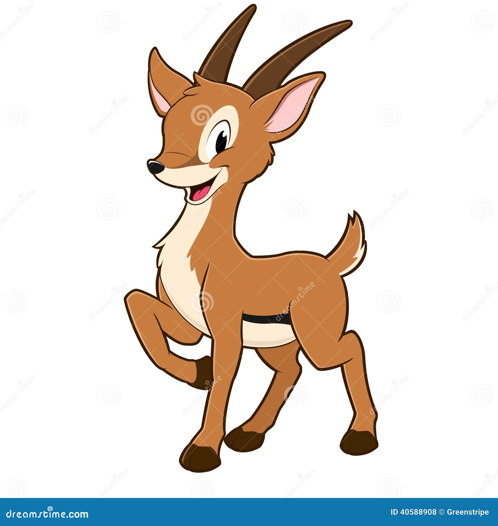Gacela de la historieta ilustración del vector. Ilustración de vector ...