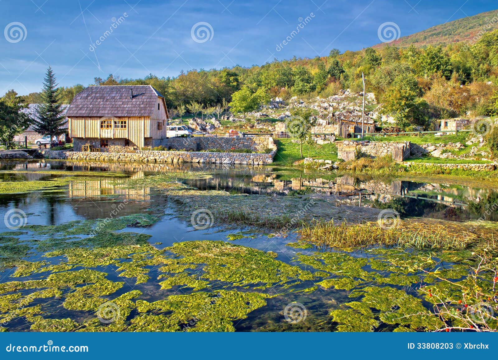 Gacka River Spring, Colorful Nature Stock Image - Image of mill, park ...