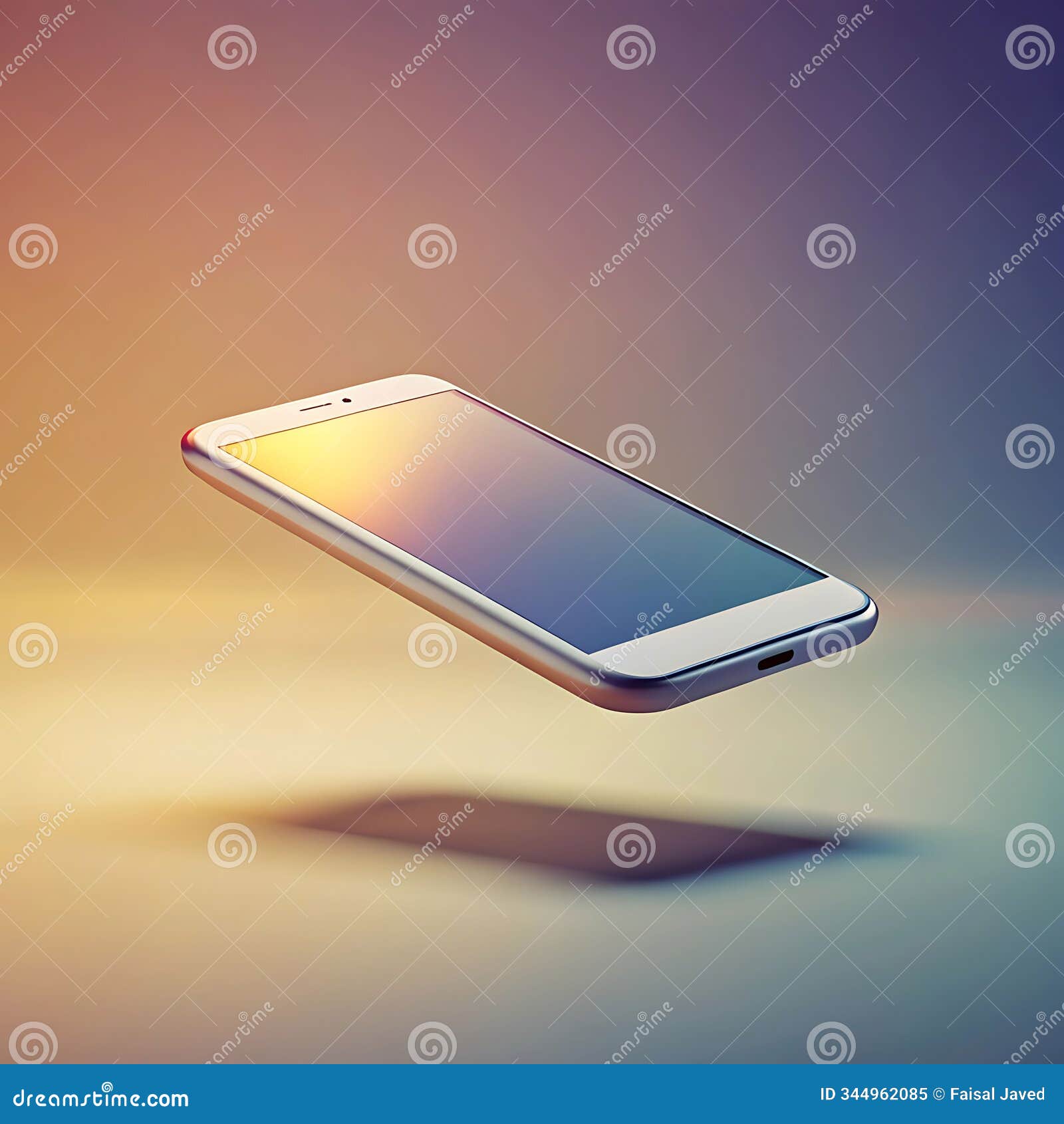 Floating Gadget: a Futuristic Device with Subtle Glow and Weightless ...