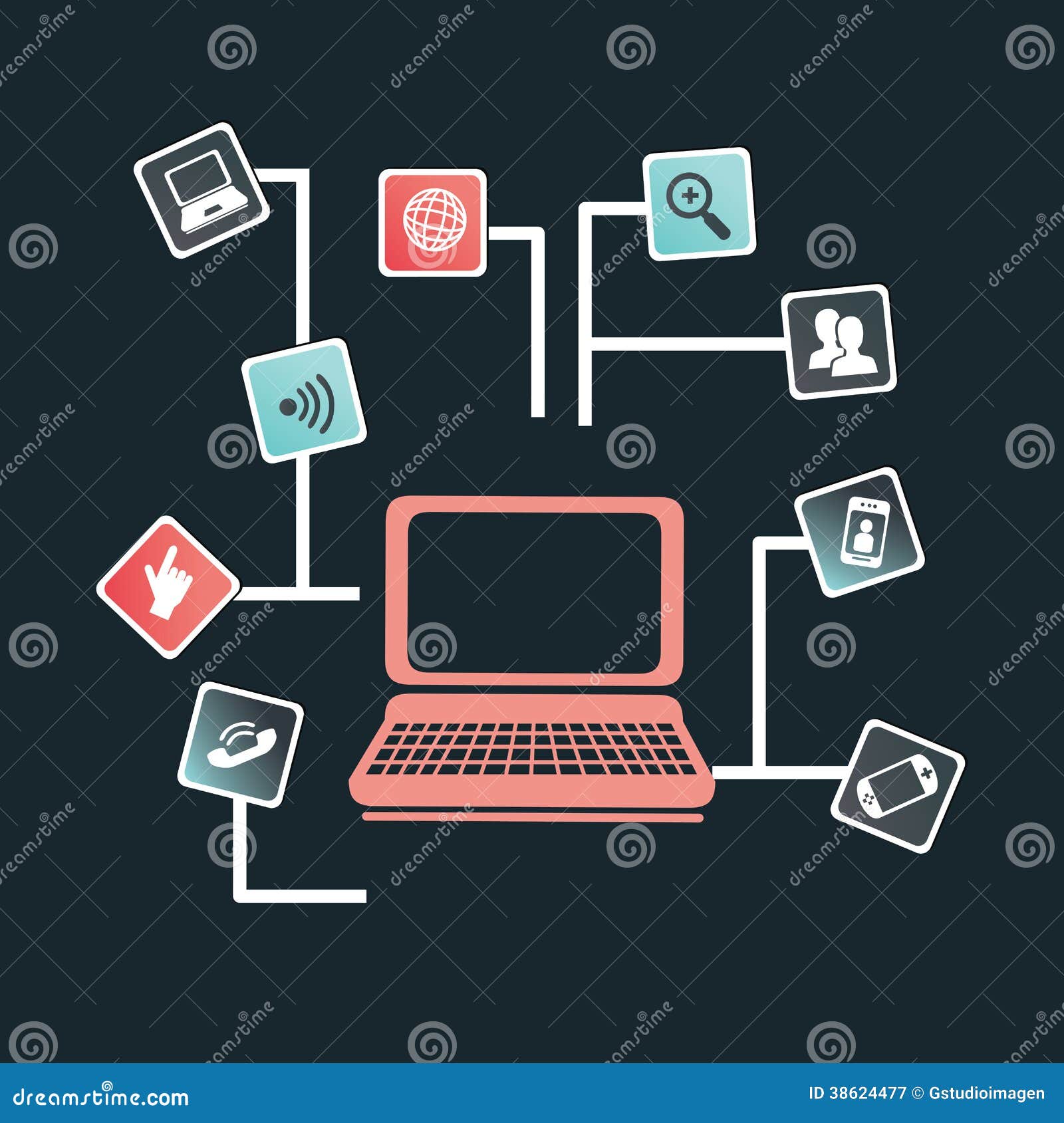 Gadget design stock illustration. Illustration of pointer - 38624477