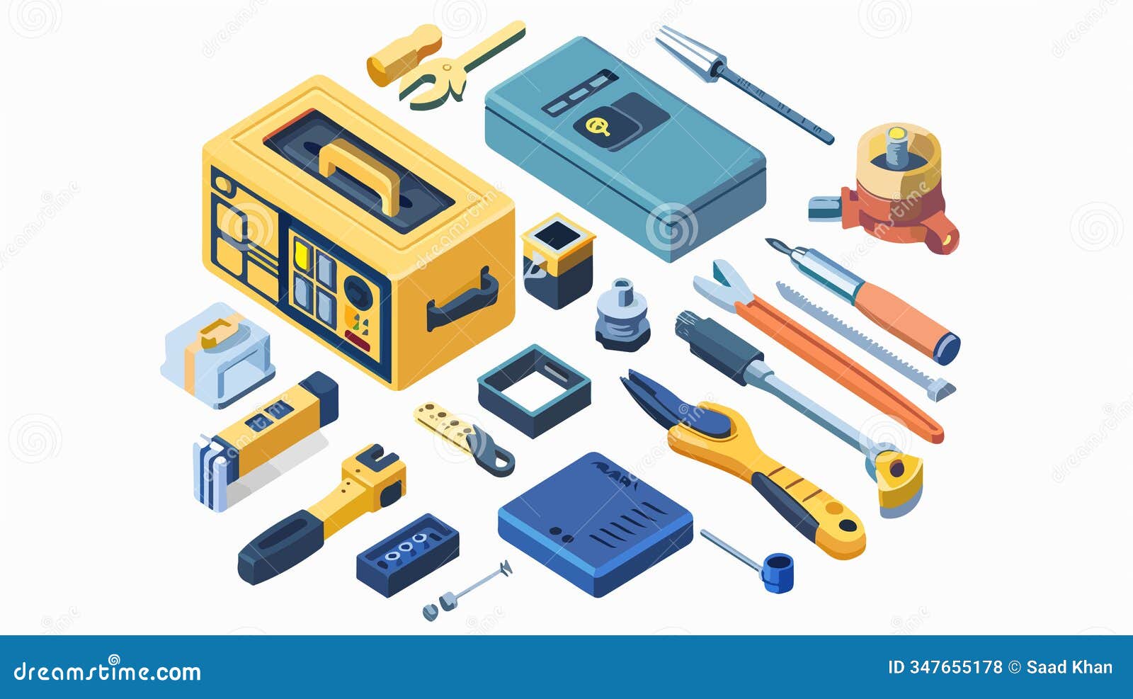 Abstract Gadget Fixing Vector Illustration for Technology Concepts ...